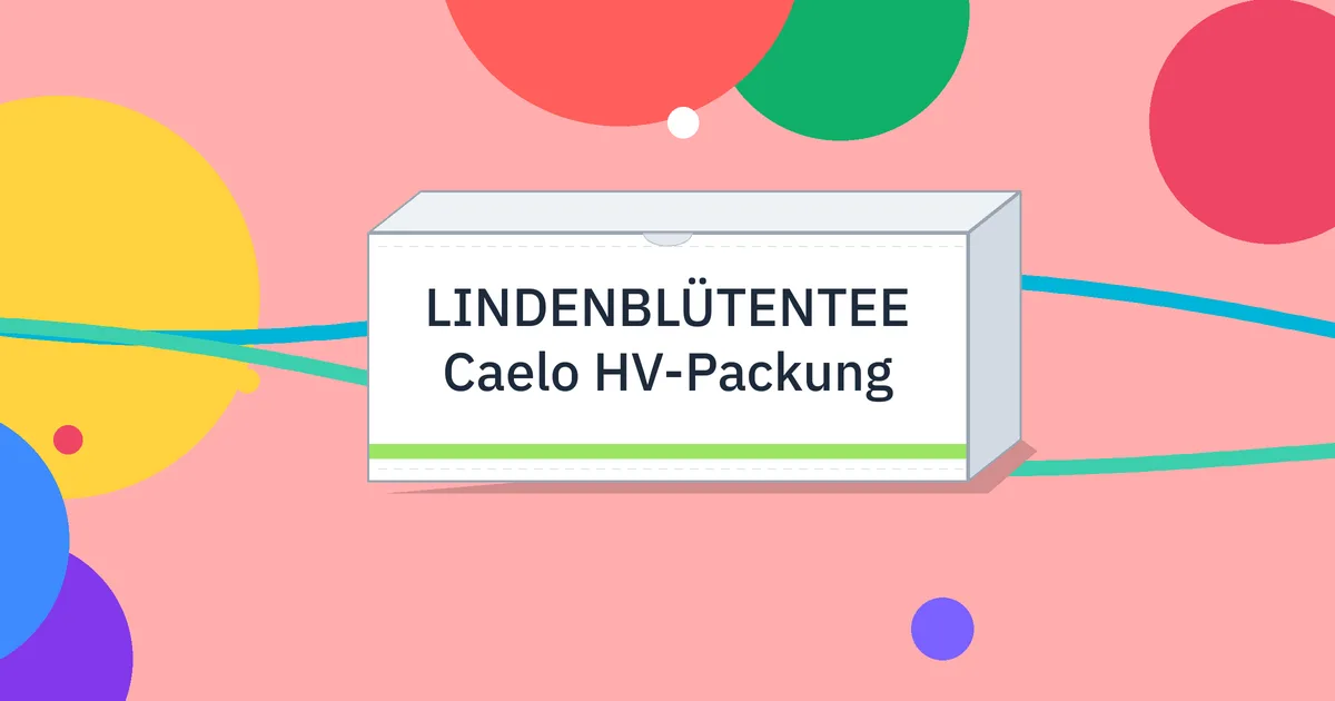 Symbolbild: Packung mit der Aufschrift LINDENBLÜTENTEE Caelo HV-Packung (PZN 06415943) – Verfügbarkeit und Bezug in Apotheken in Frankfurt am Main