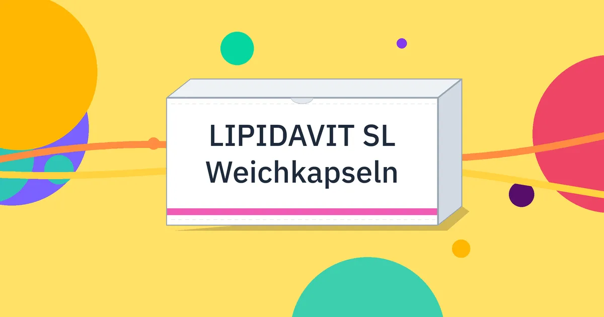 Symbolbild: Packung mit der Aufschrift LIPIDAVIT SL Weichkapseln (PZN 14350985) – Verfügbarkeit und Bezug in Apotheken in Frankfurt am Main