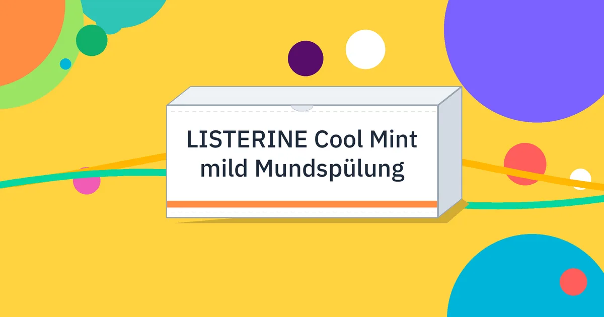 Symbolbild: Packung mit der Aufschrift LISTERINE Cool Mint mild Mundspülung (PZN 18754461) – Verfügbarkeit und Bezug in Apotheken in Frankfurt am Main