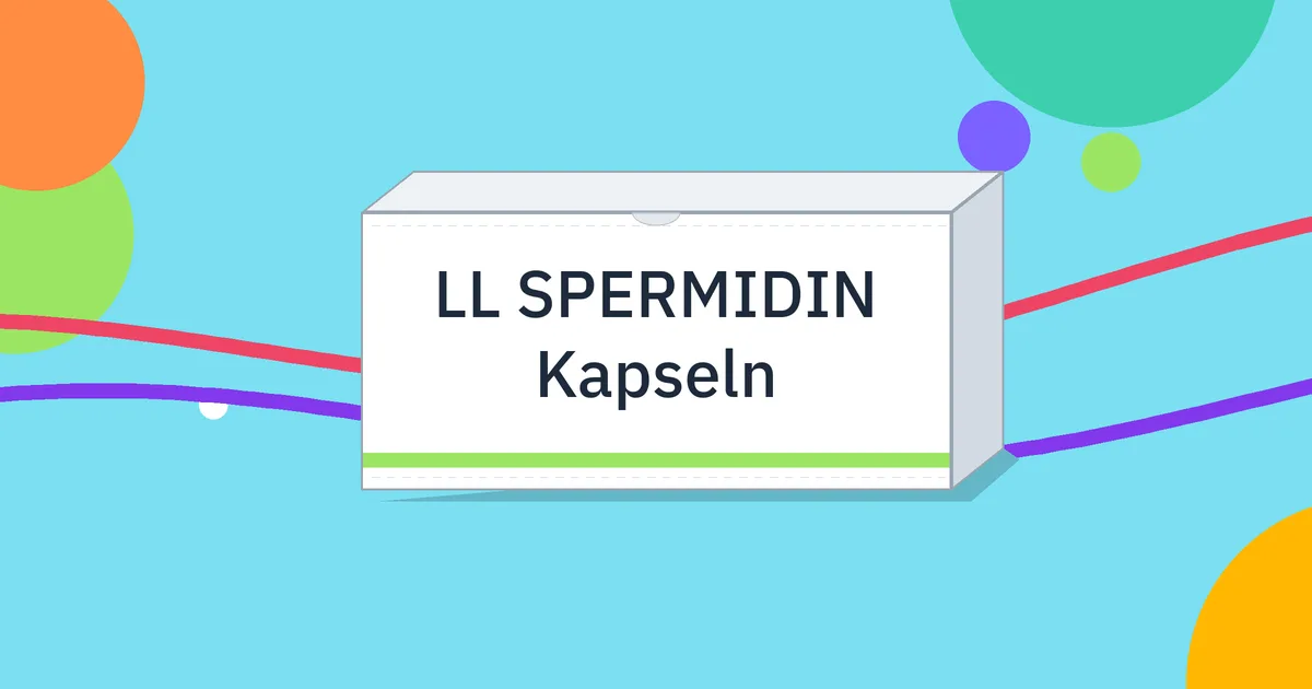Symbolbild: Packung mit der Aufschrift LL SPERMIDIN Kapseln (PZN 19714328) – Verfügbarkeit und Bezug in Apotheken in Frankfurt am Main