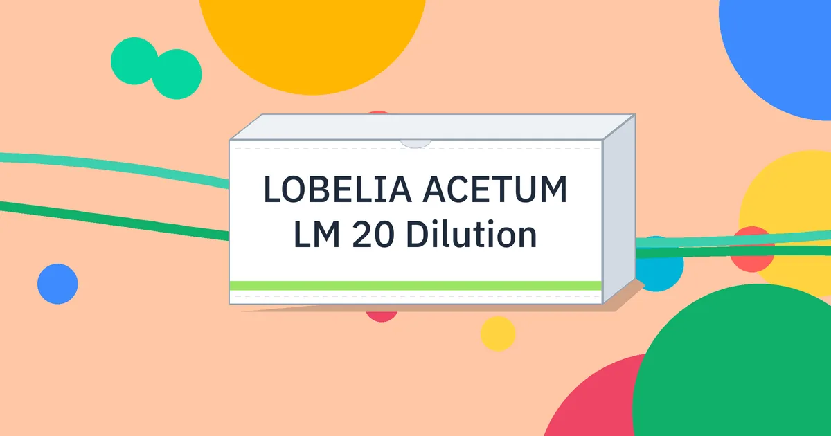 Symbolbild: Packung mit der Aufschrift LOBELIA ACETUM LM 20 Dilution (PZN 13532566) – Verfügbarkeit und Bezug in Apotheken in Frankfurt am Main