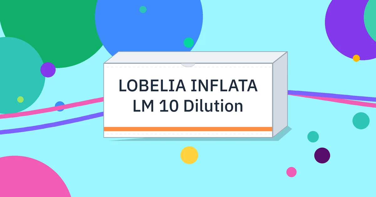 Symbolbild: Packung mit der Aufschrift LOBELIA INFLATA LM 10 Dilution (PZN 13533815) – Verfügbarkeit und Bezug in Apotheken in Frankfurt am Main