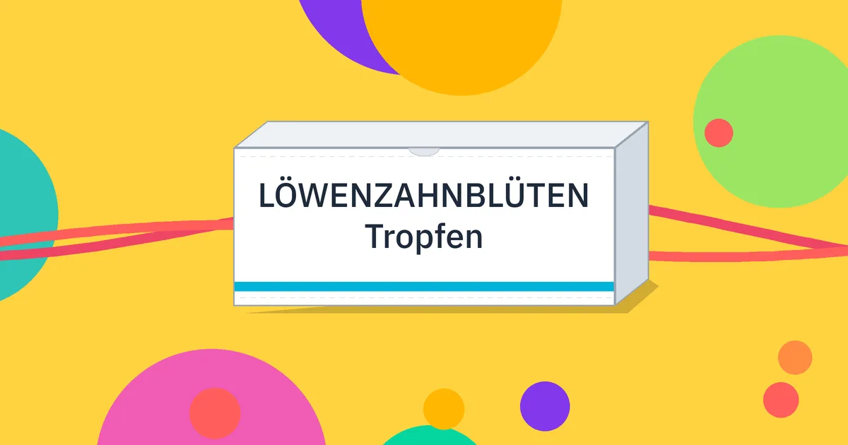 Symbolbild: Packung mit der Aufschrift LÖWENZAHNBLÜTEN Tropfen (PZN 17555535) – Verfügbarkeit und Bezug in Apotheken in Frankfurt am Main