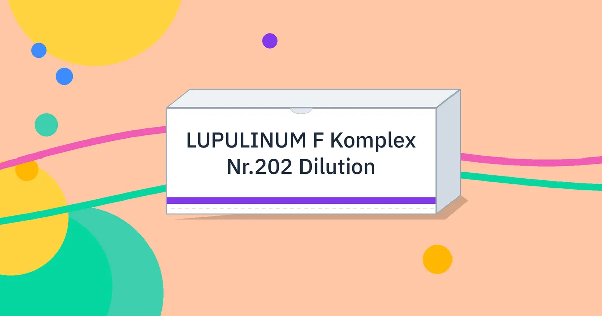 Symbolbild: Packung mit der Aufschrift LUPULINUM F Komplex Nr.202 Dilution (PZN 04484822) – Verfügbarkeit und Bezug in Apotheken in Frankfurt am Main