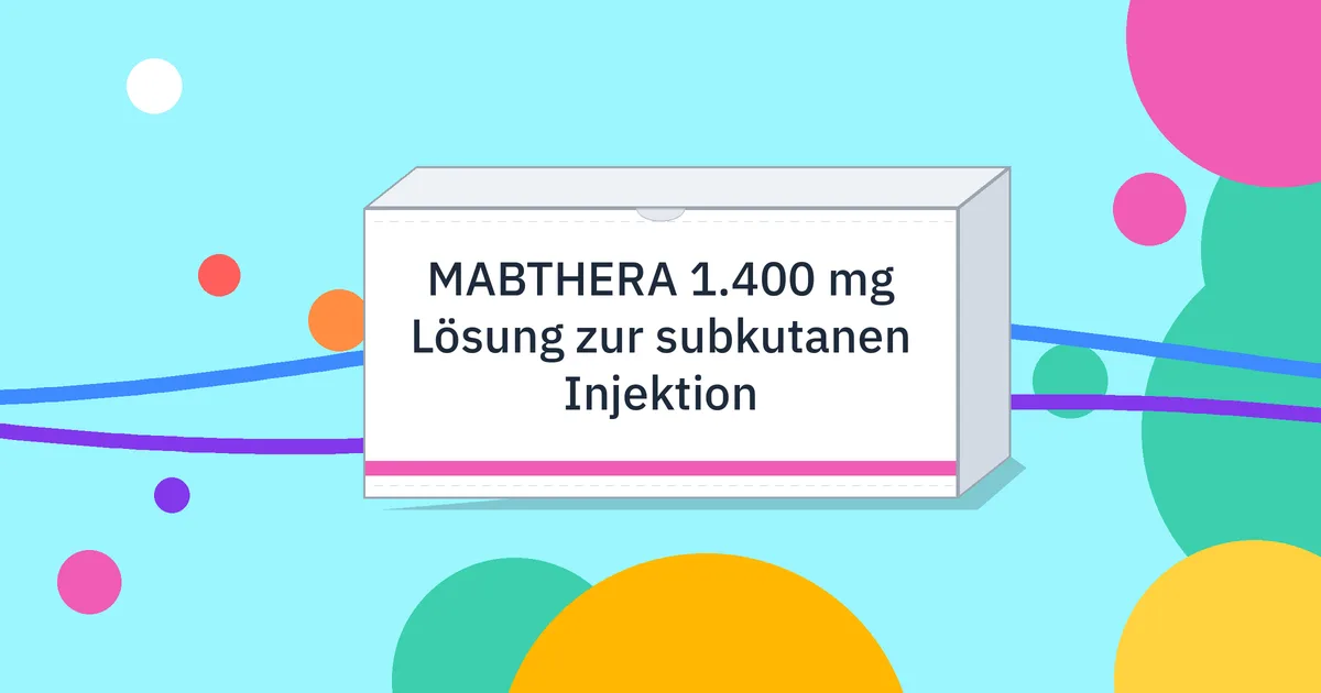 Symbolbild: Packung mit der Aufschrift MABTHERA 1.400 mg Lösung zur subkutanen Injektion (PZN 16875657) – Verfügbarkeit und Bezug in Apotheken in Frankfurt am Main