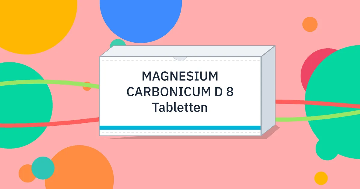 Symbolbild: Packung mit der Aufschrift MAGNESIUM CARBONICUM D 8 Tabletten (PZN 02926718) – Verfügbarkeit und Bezug in Apotheken in Frankfurt am Main