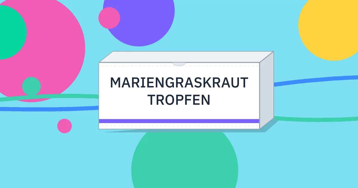 Symbolbild: Packung mit der Aufschrift MARIENGRASKRAUT TROPFEN (PZN 14283958) – Verfügbarkeit und Bezug in Apotheken in Frankfurt am Main