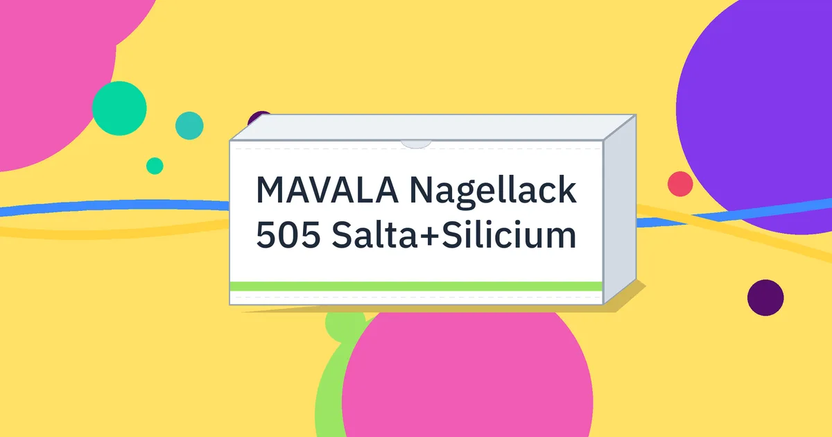 Symbolbild: Packung mit der Aufschrift MAVALA Nagellack 505 Salta+Silicium (PZN 20608407) – Verfügbarkeit und Bezug in Apotheken in Frankfurt am Main