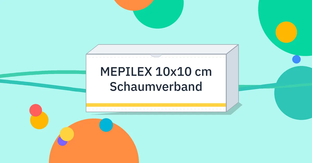 Symbolbild: Packung mit der Aufschrift MEPILEX 10x10 cm Schaumverband (PZN 09244057) – Verfügbarkeit und Bezug in Apotheken in Frankfurt am Main