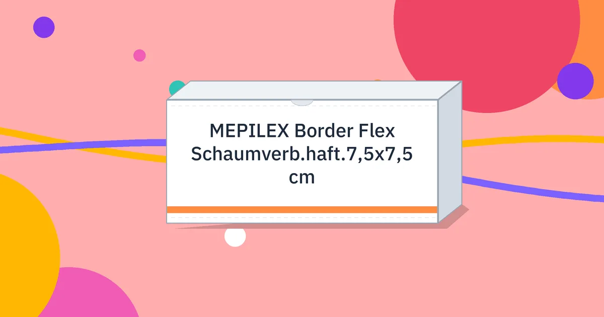 Symbolbild: Packung mit der Aufschrift MEPILEX Border Flex Schaumverb.haft.7,5x7,5 cm (PZN 16238494) – Verfügbarkeit und Bezug in Apotheken in Frankfurt am Main