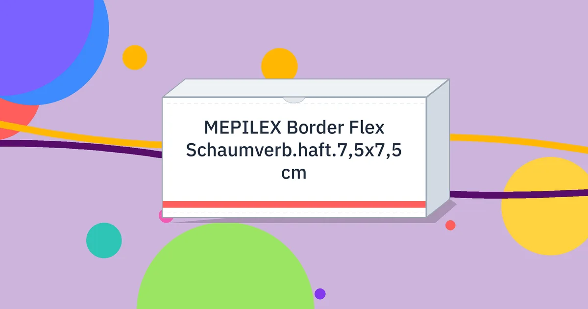 Symbolbild: Packung mit der Aufschrift MEPILEX Border Flex Schaumverb.haft.7,5x7,5 cm (PZN 16391267) – Verfügbarkeit und Bezug in Apotheken in Frankfurt am Main