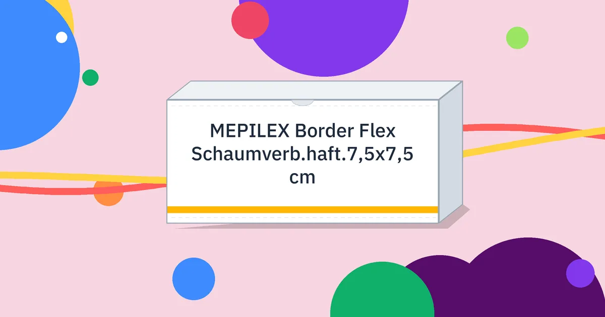 Symbolbild: Packung mit der Aufschrift MEPILEX Border Flex Schaumverb.haft.7,5x7,5 cm (PZN 19707363) – Verfügbarkeit und Bezug in Apotheken in Frankfurt am Main