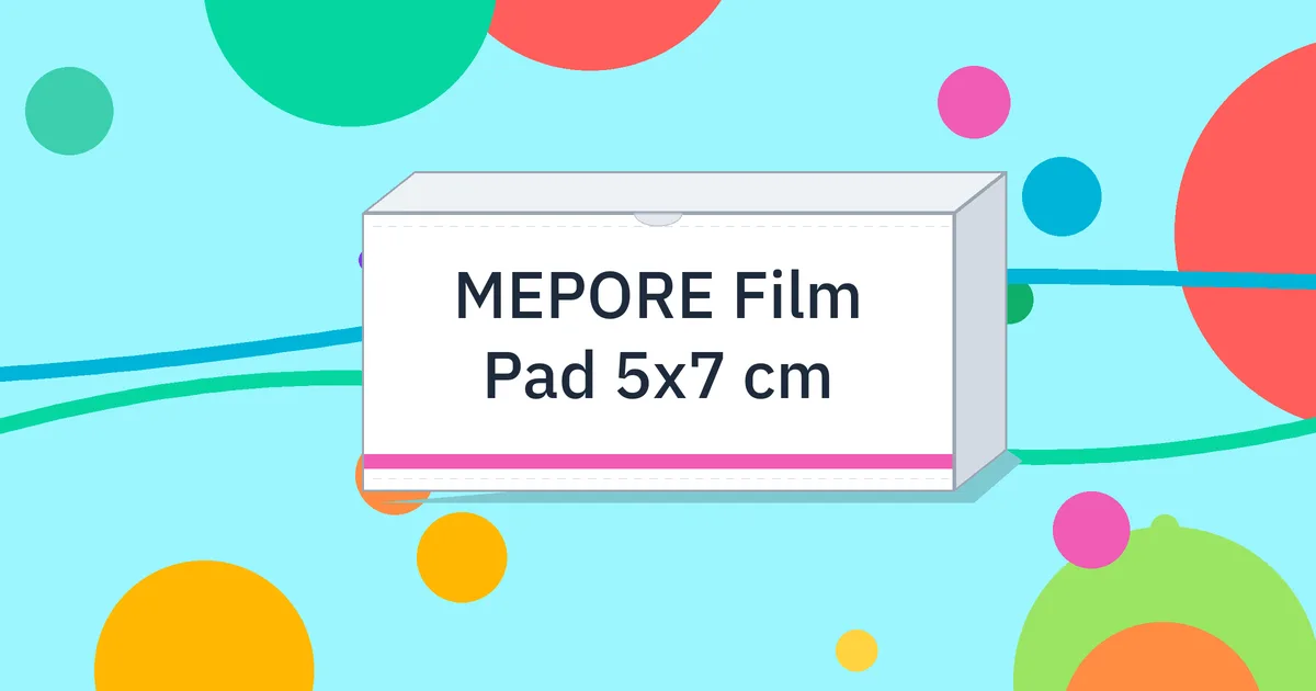 Symbolbild: Packung mit der Aufschrift MEPORE Film Pad 5x7 cm (PZN 09272504) – Verfügbarkeit und Bezug in Apotheken in Frankfurt am Main