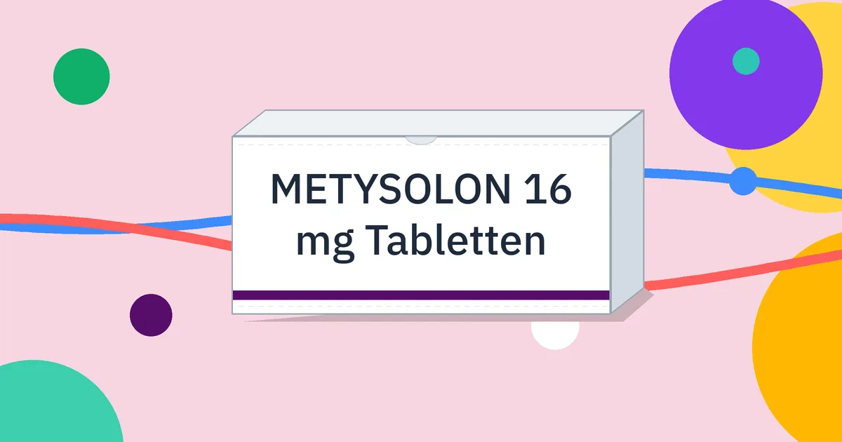 Symbolbild: Packung mit der Aufschrift METYSOLON 16 mg Tabletten (PZN 20371520) – Verfügbarkeit und Bezug in Apotheken in Frankfurt am Main