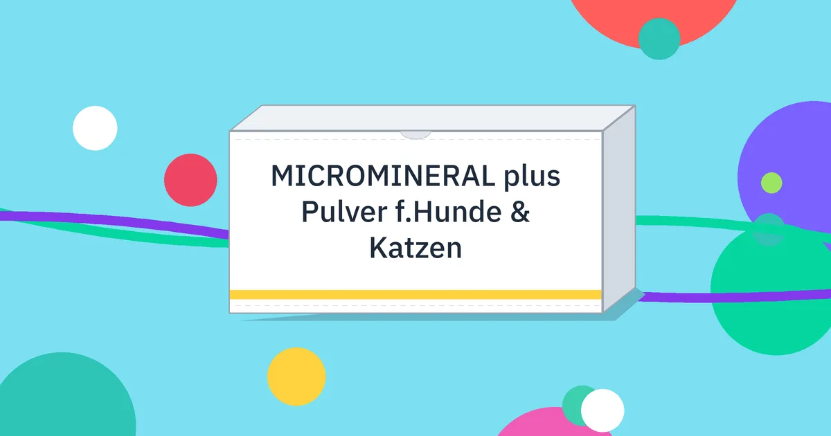 Symbolbild: Packung mit der Aufschrift MICROMINERAL plus Pulver f.Hunde & Katzen (PZN 13660146) – Verfügbarkeit und Bezug in Apotheken in Frankfurt am Main