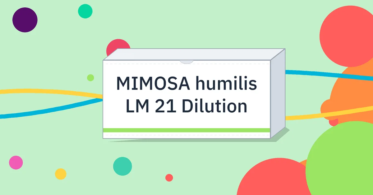 Symbolbild: Packung mit der Aufschrift MIMOSA humilis LM 21 Dilution (PZN 13608536) – Verfügbarkeit und Bezug in Apotheken in Frankfurt am Main