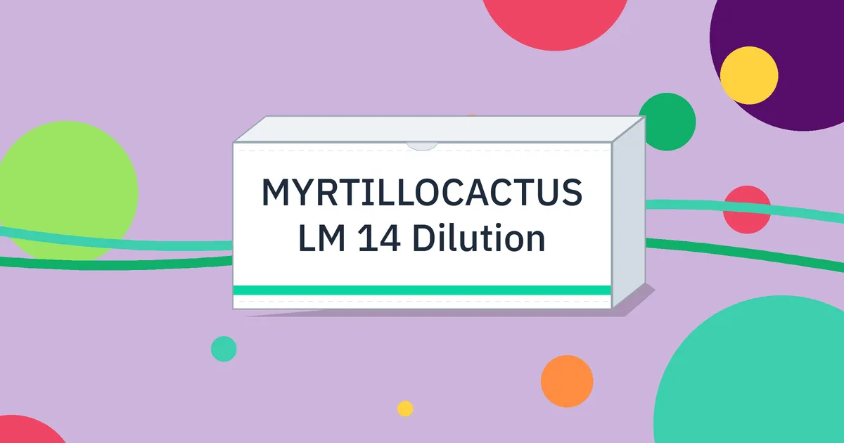 Symbolbild: Packung mit der Aufschrift MYRTILLOCACTUS LM 14 Dilution (PZN 13613052) – Verfügbarkeit und Bezug in Apotheken in Frankfurt am Main