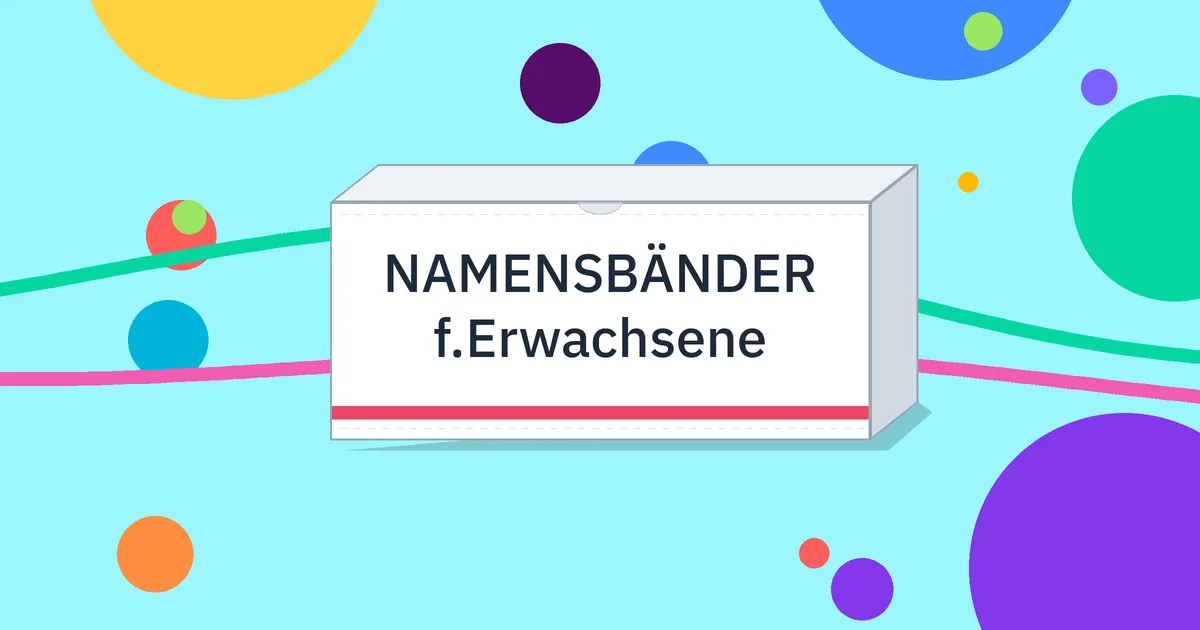 Symbolbild: Packung mit der Aufschrift NAMENSBÄNDER f.Erwachsene (PZN 02014874) – Verfügbarkeit und Bezug in Apotheken in Frankfurt am Main