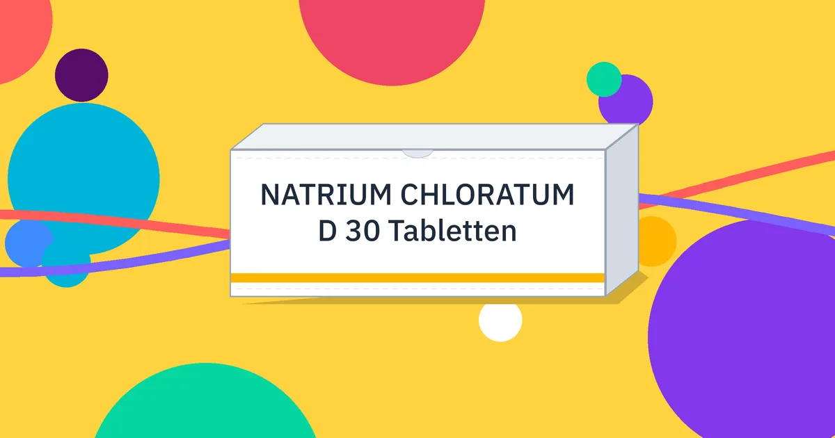 Symbolbild: Packung mit der Aufschrift NATRIUM CHLORATUM D 30 Tabletten (PZN 02927994) – Verfügbarkeit und Bezug in Apotheken in Frankfurt am Main
