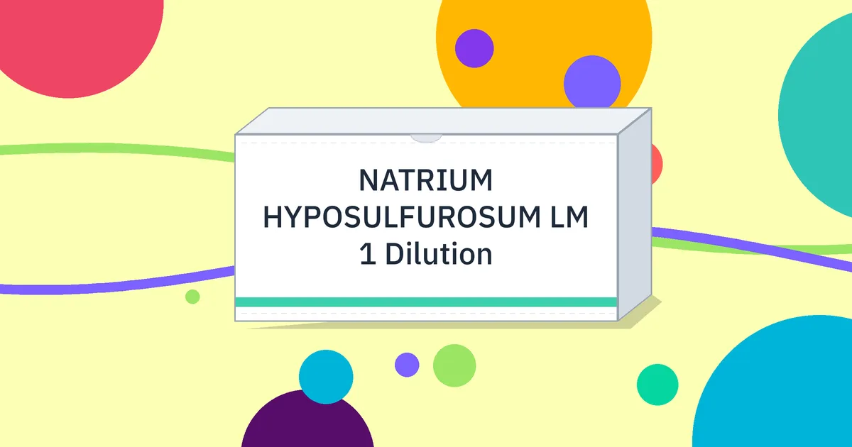 Symbolbild: Packung mit der Aufschrift NATRIUM HYPOSULFUROSUM LM 1 Dilution (PZN 12963755) – Verfügbarkeit und Bezug in Apotheken in Frankfurt am Main