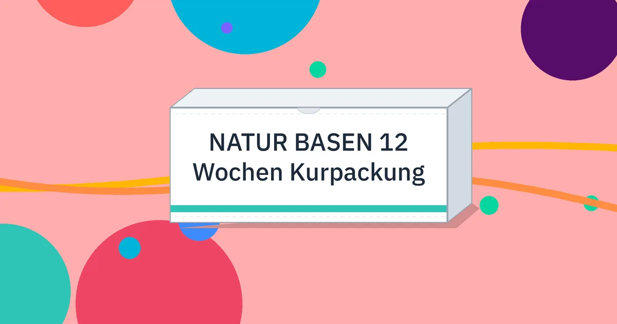 Symbolbild: Packung mit der Aufschrift NATUR BASEN 12 Wochen Kurpackung (PZN 17899654) – Verfügbarkeit und Bezug in Apotheken in Frankfurt am Main