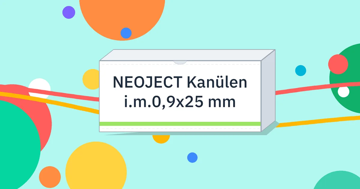 Symbolbild: Packung mit der Aufschrift NEOJECT Kanülen i.m.0,9x25 mm (PZN 03525861) – Verfügbarkeit und Bezug in Apotheken in Frankfurt am Main