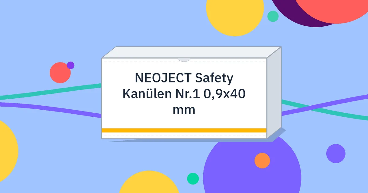 Symbolbild: Packung mit der Aufschrift NEOJECT Safety Kanülen Nr.1 0,9x40 mm (PZN 08911681) – Verfügbarkeit und Bezug in Apotheken in Frankfurt am Main