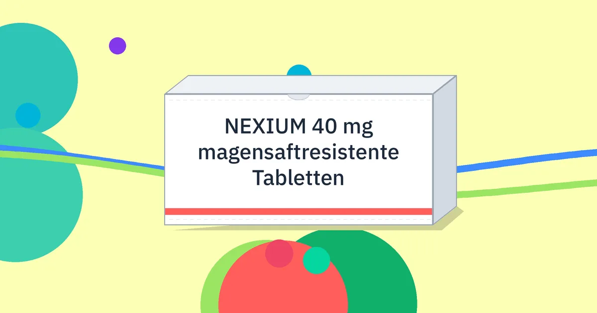 Symbolbild: Packung mit der Aufschrift NEXIUM 40 mg magensaftresistente Tabletten (PZN 07161657) – Verfügbarkeit und Bezug in Apotheken in Frankfurt am Main