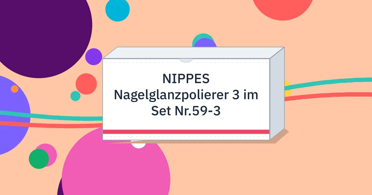 Symbolbild: Packung mit der Aufschrift NIPPES Nagelglanzpolierer 3 im Set Nr.59-3 (PZN 09510487) – Verfügbarkeit und Bezug in Apotheken in Frankfurt am Main