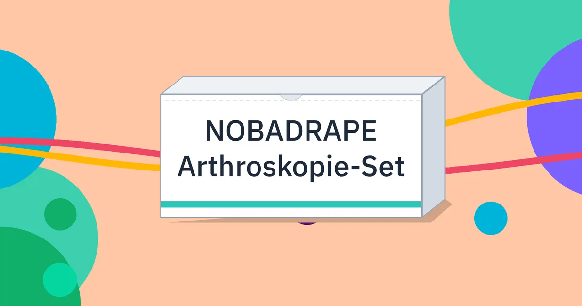 Symbolbild: Packung mit der Aufschrift NOBADRAPE Arthroskopie-Set (PZN 09702755) – Verfügbarkeit und Bezug in Apotheken in Frankfurt am Main