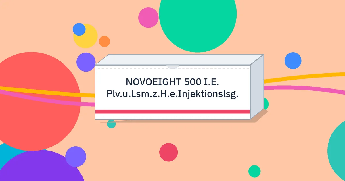 Symbolbild: Packung mit der Aufschrift NOVOEIGHT 500 I.E. Plv.u.Lsm.z.H.e.Injektionslsg. (PZN 10174847) – Verfügbarkeit und Bezug in Apotheken in Frankfurt am Main