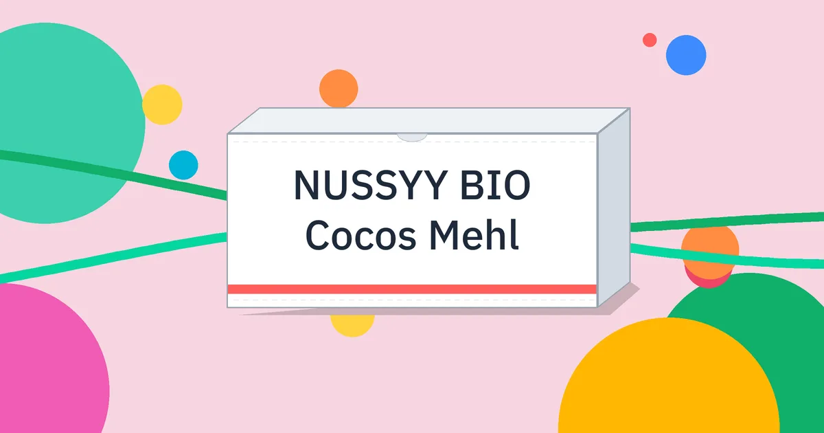 Symbolbild: Packung mit der Aufschrift NUSSYY BIO Cocos Mehl (PZN 14242801) – Verfügbarkeit und Bezug in Apotheken in Frankfurt am Main