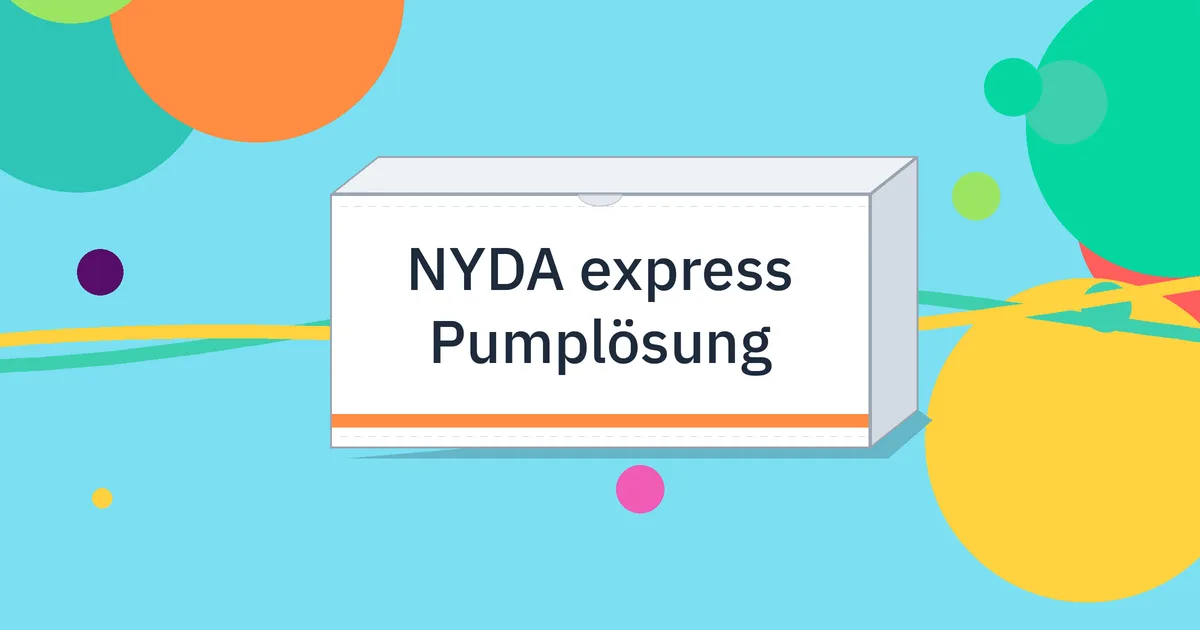Symbolbild: Packung mit der Aufschrift NYDA express Pumplösung (PZN 12341315) – Verfügbarkeit und Bezug in Apotheken in Frankfurt am Main