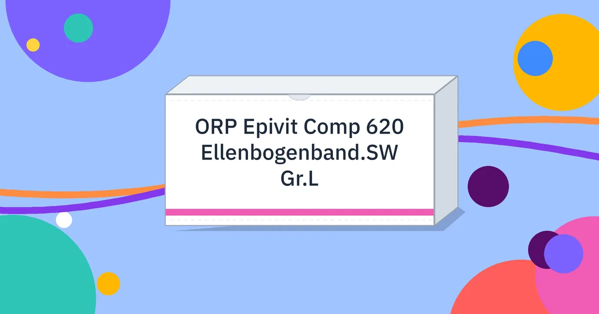 Symbolbild: Packung mit der Aufschrift ORP Epivit Comp 620 Ellenbogenband.SW Gr.L (PZN 05360341) – Verfügbarkeit und Bezug in Apotheken in Frankfurt am Main