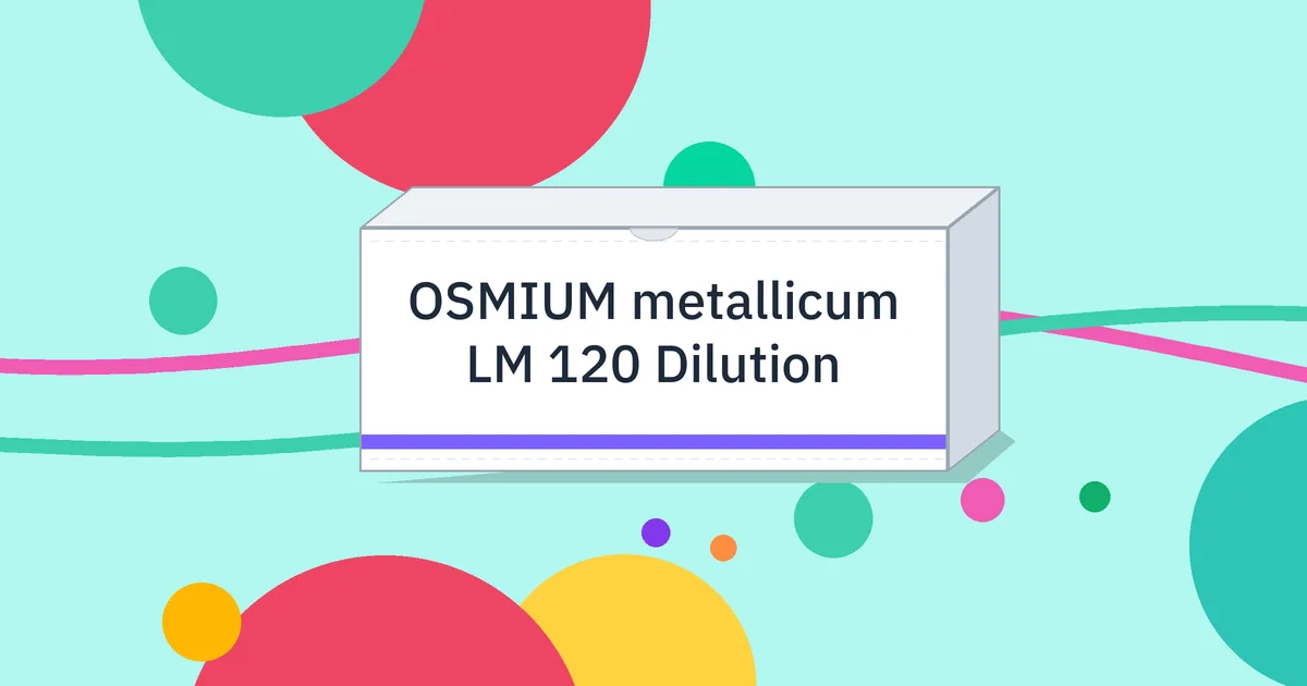Symbolbild: Packung mit der Aufschrift OSMIUM metallicum LM 120 Dilution (PZN 12974316) – Verfügbarkeit und Bezug in Apotheken in Frankfurt am Main