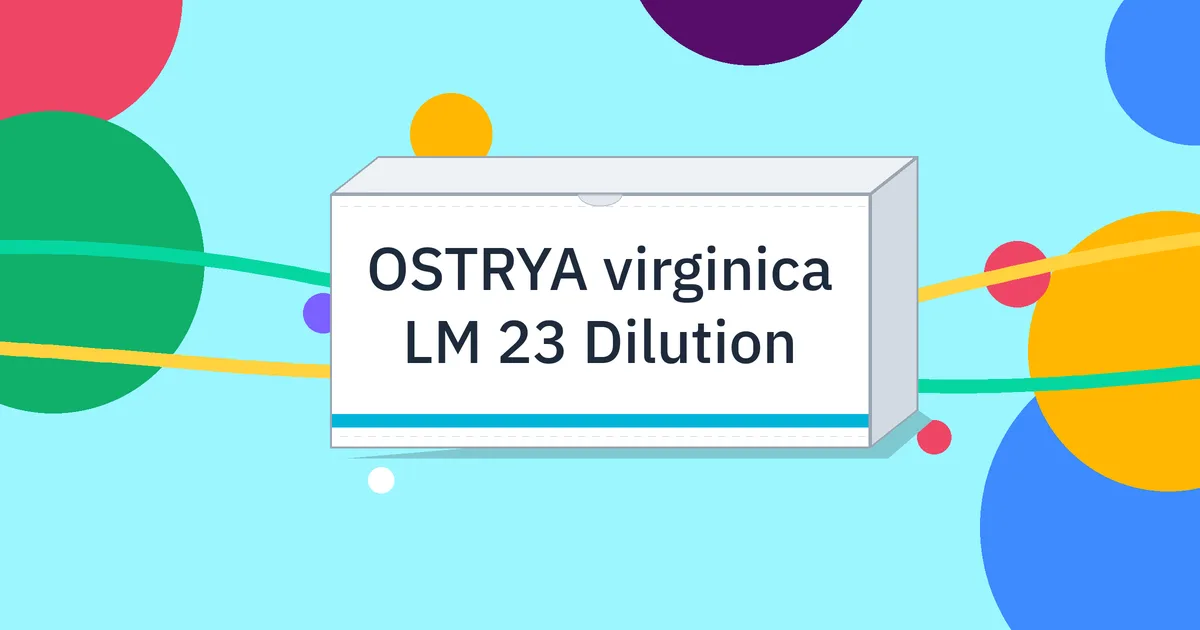 Symbolbild: Packung mit der Aufschrift OSTRYA virginica LM 23 Dilution (PZN 13628616) – Verfügbarkeit und Bezug in Apotheken in Frankfurt am Main