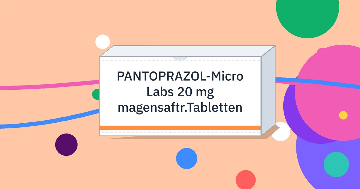 Symbolbild: Packung mit der Aufschrift PANTOPRAZOL-Micro Labs 20 mg magensaftr.Tabletten (PZN 18874018) – Verfügbarkeit und Bezug in Apotheken in Frankfurt am Main
