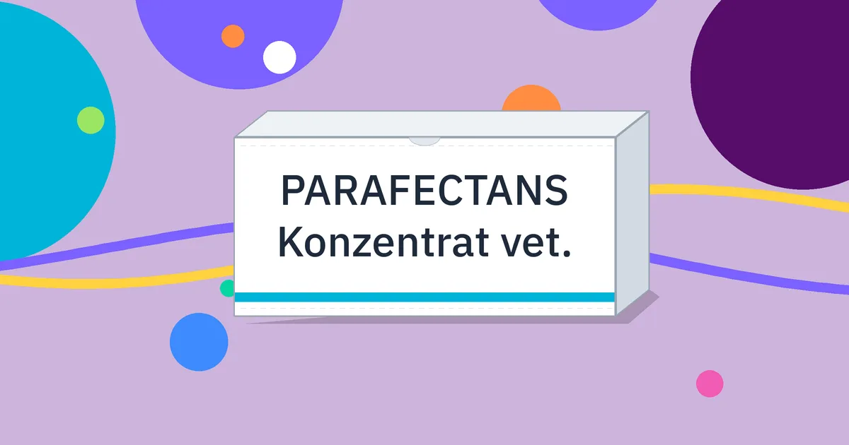 Symbolbild: Packung mit der Aufschrift PARAFECTANS Konzentrat vet. (PZN 00636100) – Verfügbarkeit und Bezug in Apotheken in Frankfurt am Main