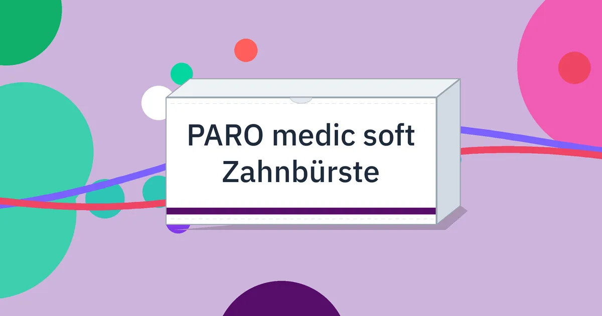 Symbolbild: Packung mit der Aufschrift PARO medic soft Zahnbürste (PZN 17371924) – Verfügbarkeit und Bezug in Apotheken in Frankfurt am Main