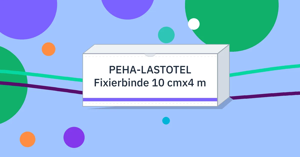 Symbolbild: Packung mit der Aufschrift PEHA-LASTOTEL Fixierbinde 10 cmx4 m (PZN 19839857) – Verfügbarkeit und Bezug in Apotheken in Frankfurt am Main