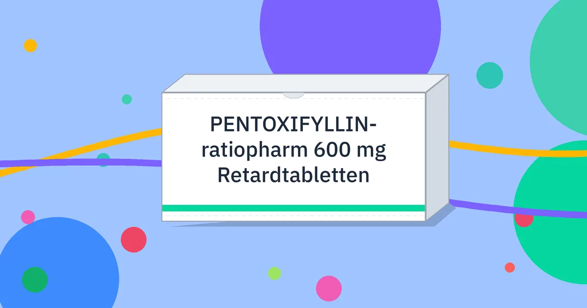 Symbolbild: Packung mit der Aufschrift PENTOXIFYLLIN-ratiopharm 600 mg Retardtabletten (PZN 03814223) – Verfügbarkeit und Bezug in Apotheken in Frankfurt am Main