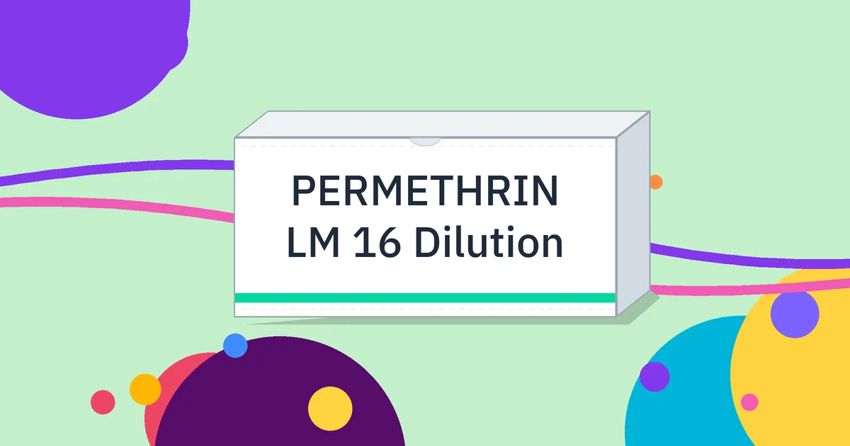 Symbolbild: Packung mit der Aufschrift PERMETHRIN LM 16 Dilution (PZN 13635622) – Verfügbarkeit und Bezug in Apotheken in Frankfurt am Main