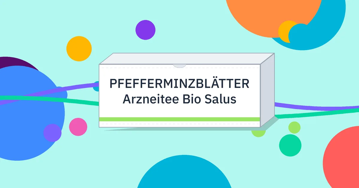 Symbolbild: Packung mit der Aufschrift PFEFFERMINZBLÄTTER Arzneitee Bio Salus (PZN 05390709) – Verfügbarkeit und Bezug in Apotheken in Frankfurt am Main