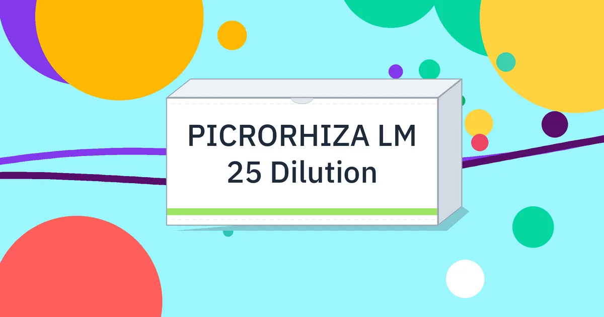 Symbolbild: Packung mit der Aufschrift PICRORHIZA LM 25 Dilution (PZN 13641752) – Verfügbarkeit und Bezug in Apotheken in Frankfurt am Main