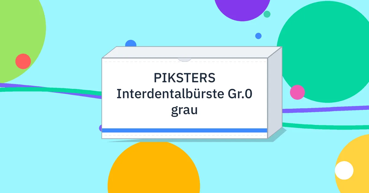 Symbolbild: Packung mit der Aufschrift PIKSTERS Interdentalbürste Gr.0 grau (PZN 17593211) – Verfügbarkeit und Bezug in Apotheken in Frankfurt am Main