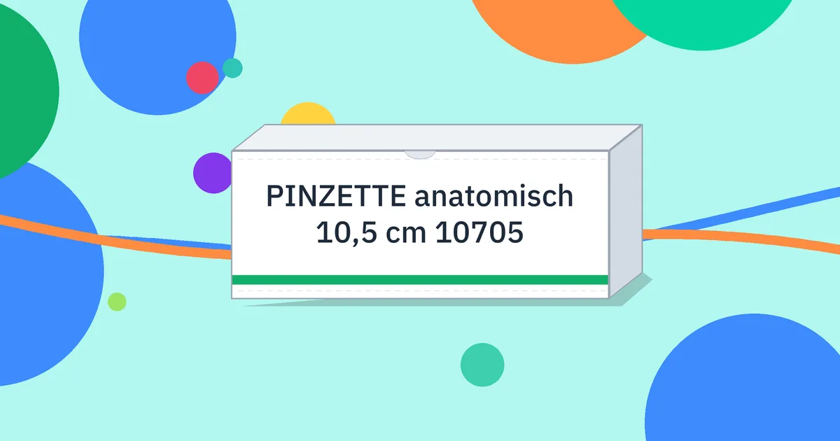 Symbolbild: Packung mit der Aufschrift PINZETTE anatomisch 10,5 cm 10705 (PZN 04756048) – Verfügbarkeit und Bezug in Apotheken in Frankfurt am Main