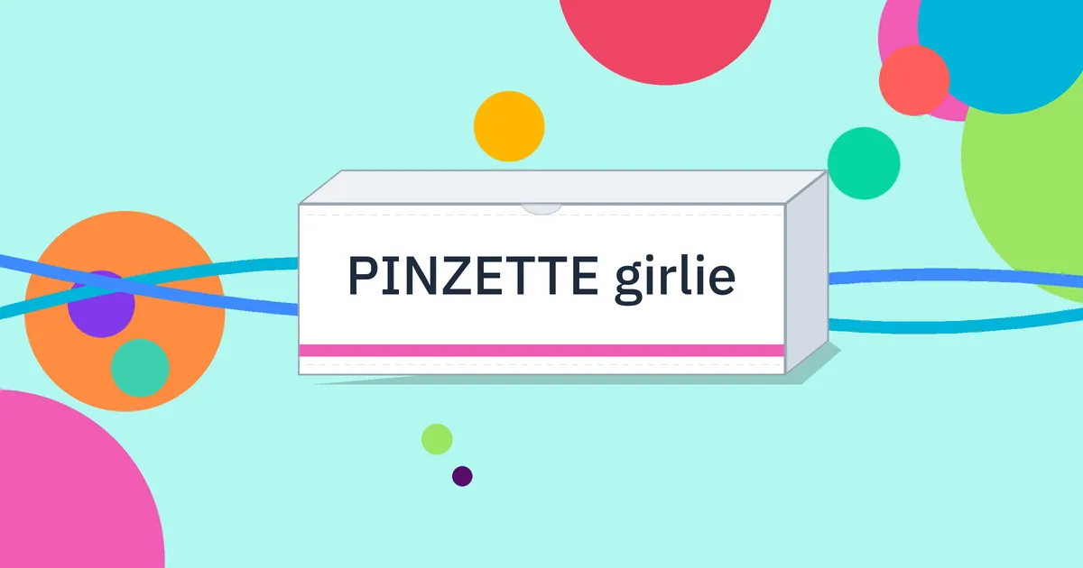 Symbolbild: Packung mit der Aufschrift PINZETTE girlie (PZN 06407317) – Verfügbarkeit und Bezug in Apotheken in Frankfurt am Main