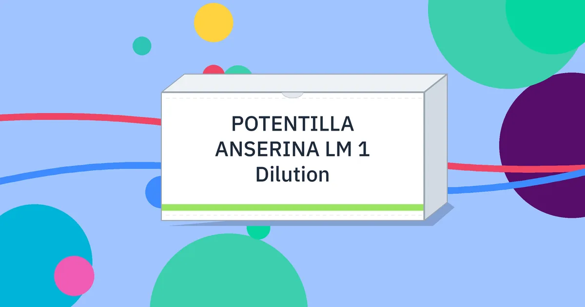 Symbolbild: Packung mit der Aufschrift POTENTILLA ANSERINA LM 1 Dilution (PZN 13665072) – Verfügbarkeit und Bezug in Apotheken in Frankfurt am Main
