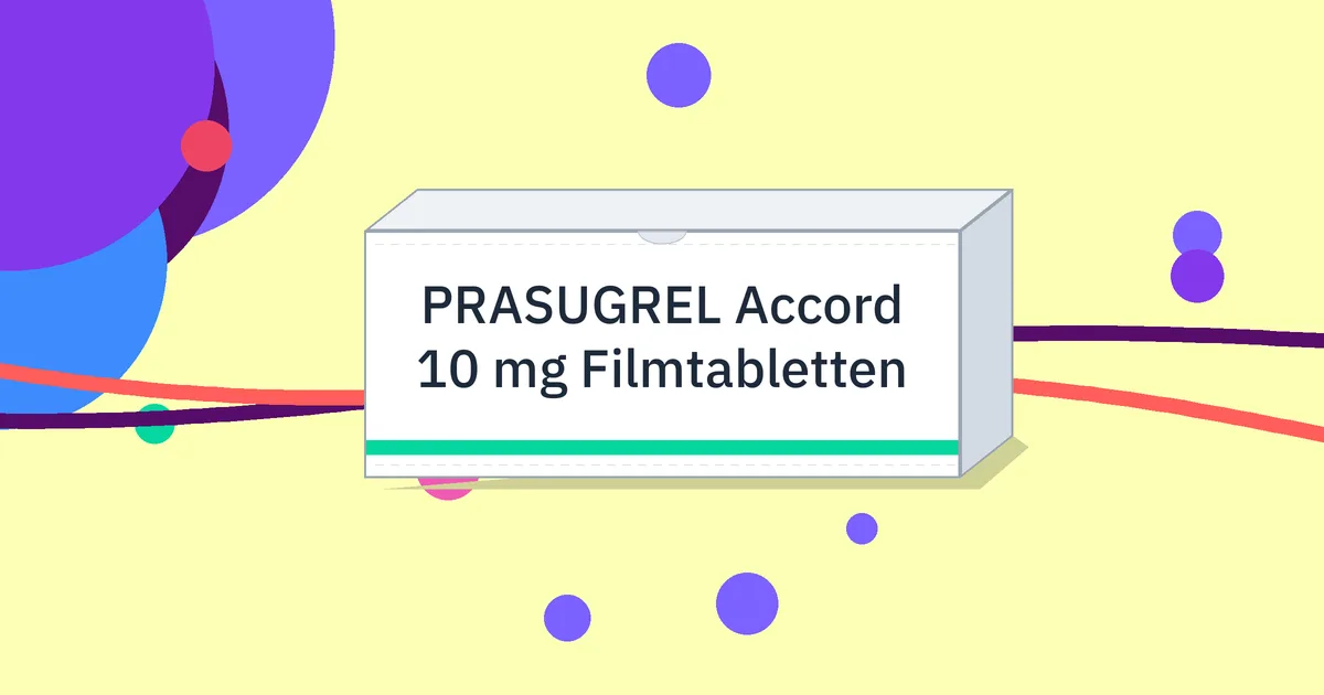 Symbolbild: Packung mit der Aufschrift PRASUGREL Accord 10 mg Filmtabletten (PZN 15297632) – Verfügbarkeit und Bezug in Apotheken in Frankfurt am Main