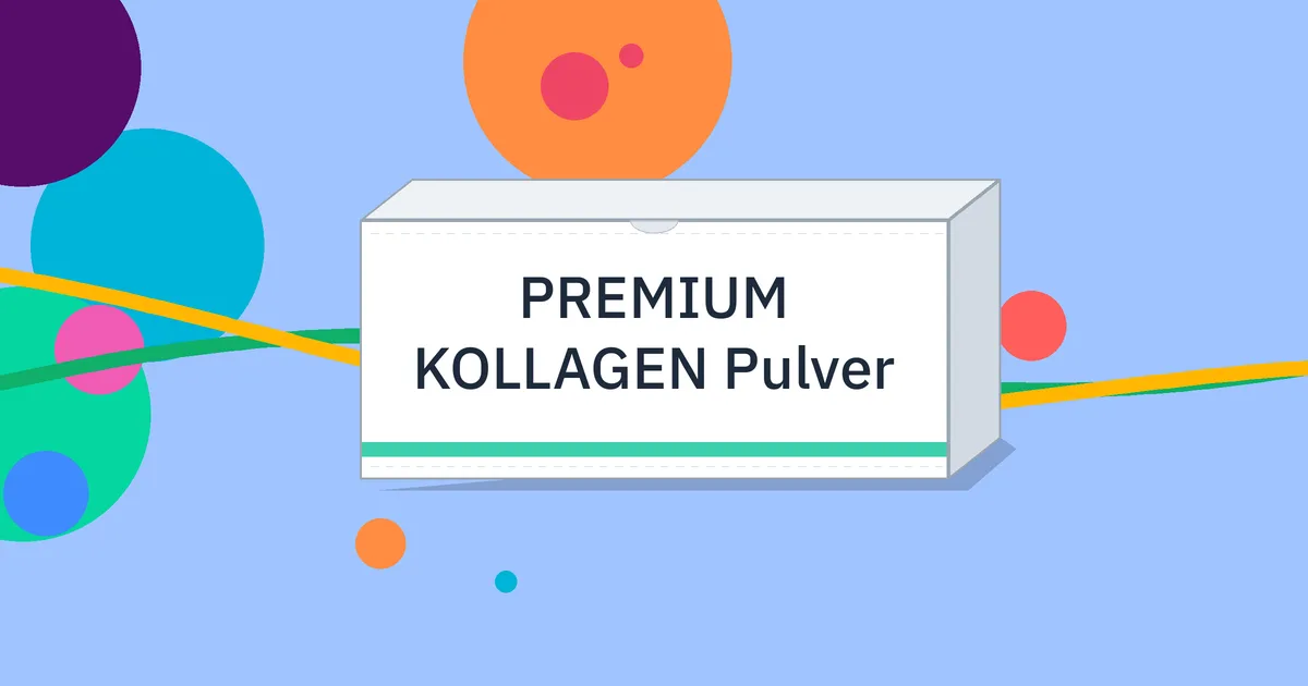Symbolbild: Packung mit der Aufschrift PREMIUM KOLLAGEN Pulver (PZN 19899109) – Verfügbarkeit und Bezug in Apotheken in Frankfurt am Main